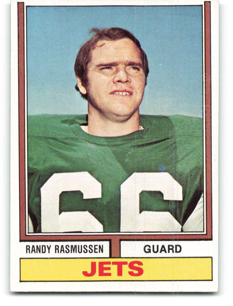 1974 Topps #306 Randy Rasmussen EX/NM NY Jets ID:246992 | eBay