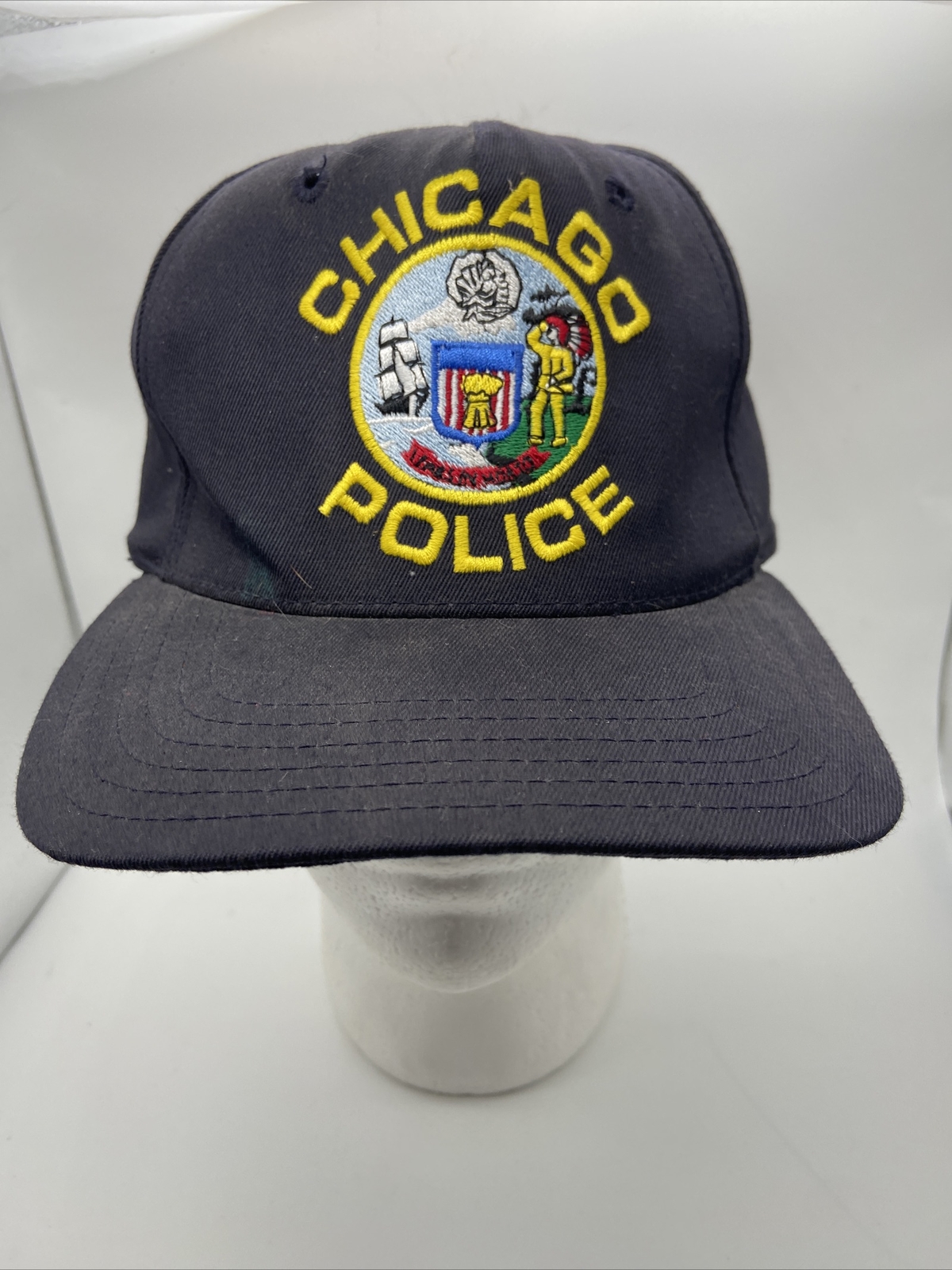 Vintage - Chicago Police CPD Baseball Cap Embroidered… - Gem