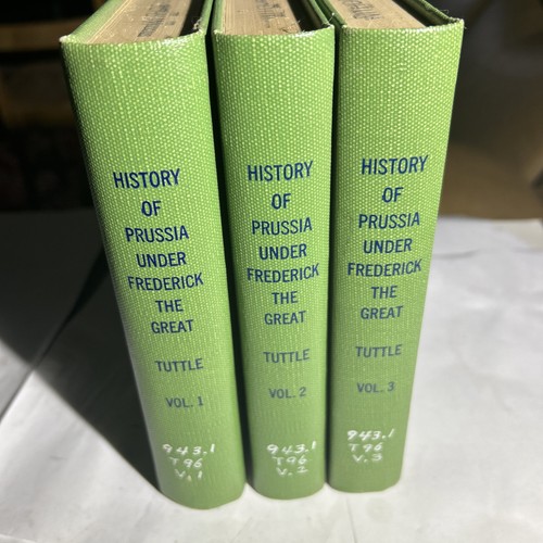 History Of Prussia Under Frederick The Great 3 volume set 1888 Herbert ...