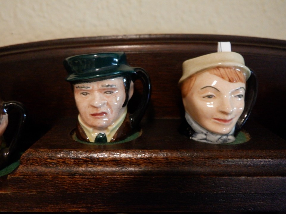 Royal Doulton Toby Mug Jugs 1-1/2" Tall Tiny Mugs Lot of 12 With ...