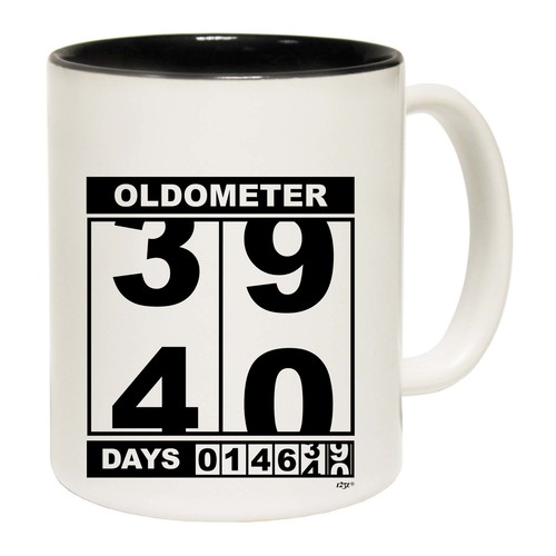 Oldometer 39 40 Birthday GIFT BOXED Funny Mugs Novelty Coffee Mug 40th ...