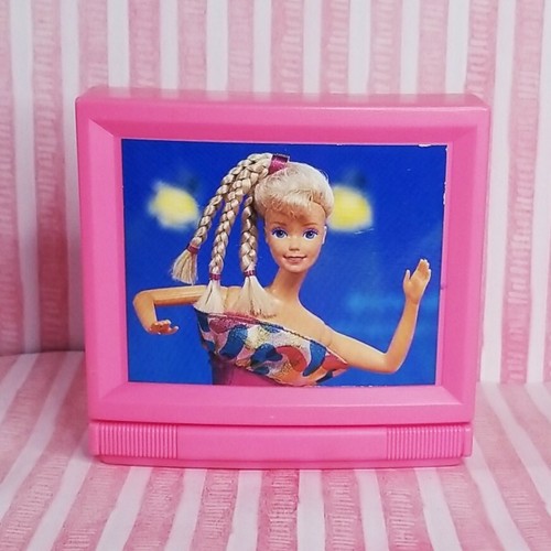 Barbie Doll Big Screen TV Pink Television Arco Mattel 1990s 3.5 ...