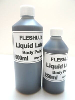 BLACK Liquid Latex 250ml 500ml halloween catsuit skin Rubber body paint ...
