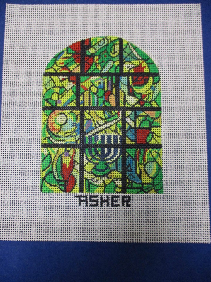 Handpainted Needlepoint Canvas Stained Glass Windows Chagall Selection ...