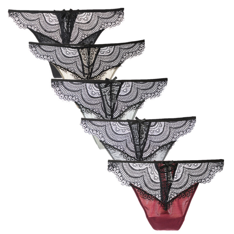 5 Or 10 Pcs Lot Women's Sexy Satin Thongs G-string V-back Panties ...