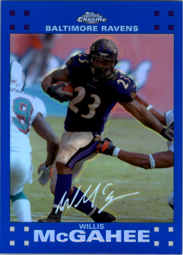2007 Topps Chrome Blue Refractors Ravens Football Card #TC11 Willis ...