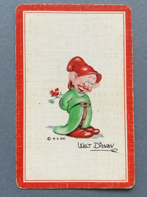 Dopey from Snow White 1940's Walt Disney Productions Vintage Linen ...