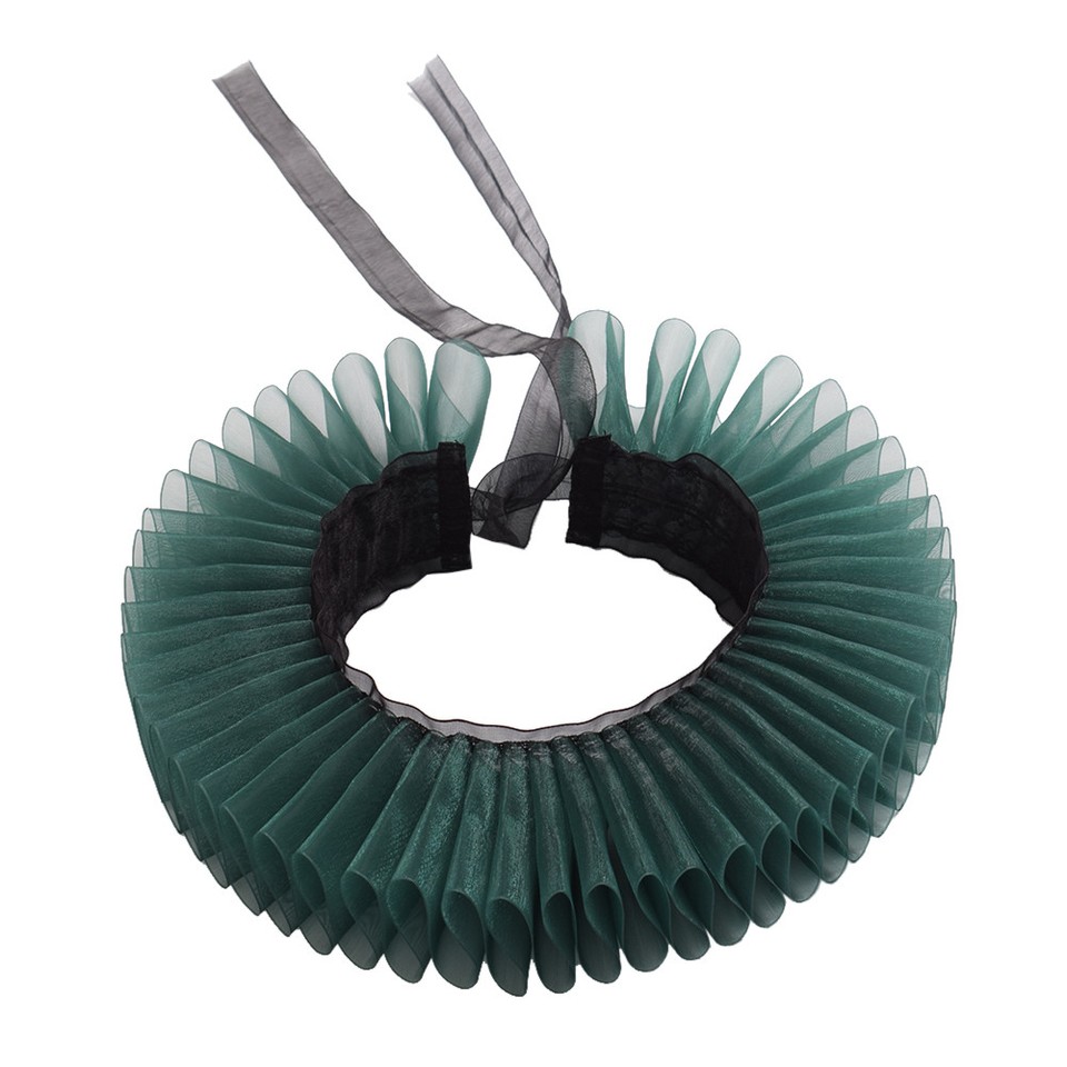 Elizabethan Neck Ruff Ruffle Collar Clown Collar Halloween Cosplay Ruff ...