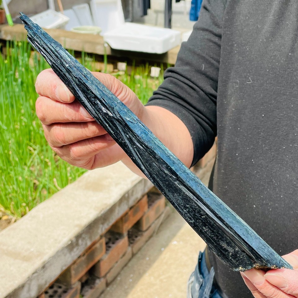 176g Long Natural Blue Vivianite Quartz Crystal Hydrous Iron Phosphate ...