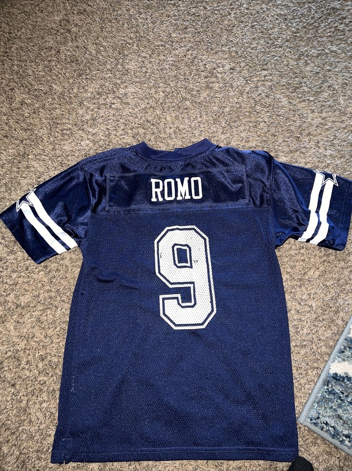 Dallas Cowboys Authentic Apparel Tony Romo Blue #9 Youth Large Jersey ...
