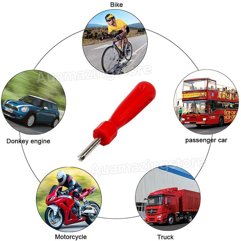 Car Tyre Valve Repair Kit Dual Single Head Valve Core Remover Tire ...