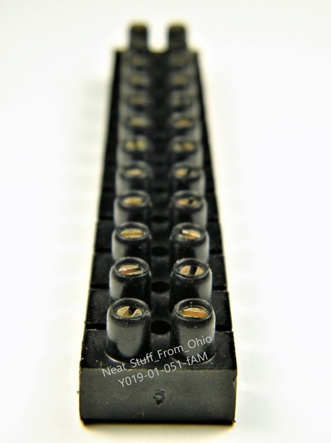 Buchanan 12-position Double-row Mini Terminal Strip Flexible Black ...