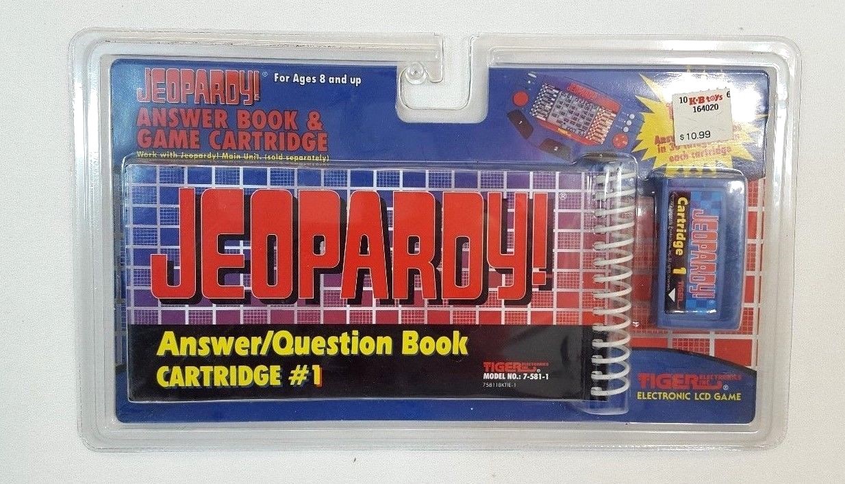 Tiger JEOPARDY Answer / Question BOOK & CARTRIDGE #1 For Handheld ...