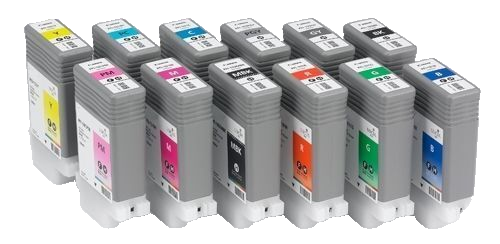 12 x Original Tinte Canon iPF5000 iPF6000 / PFI-101 MBK GY PC PM C M Y ...