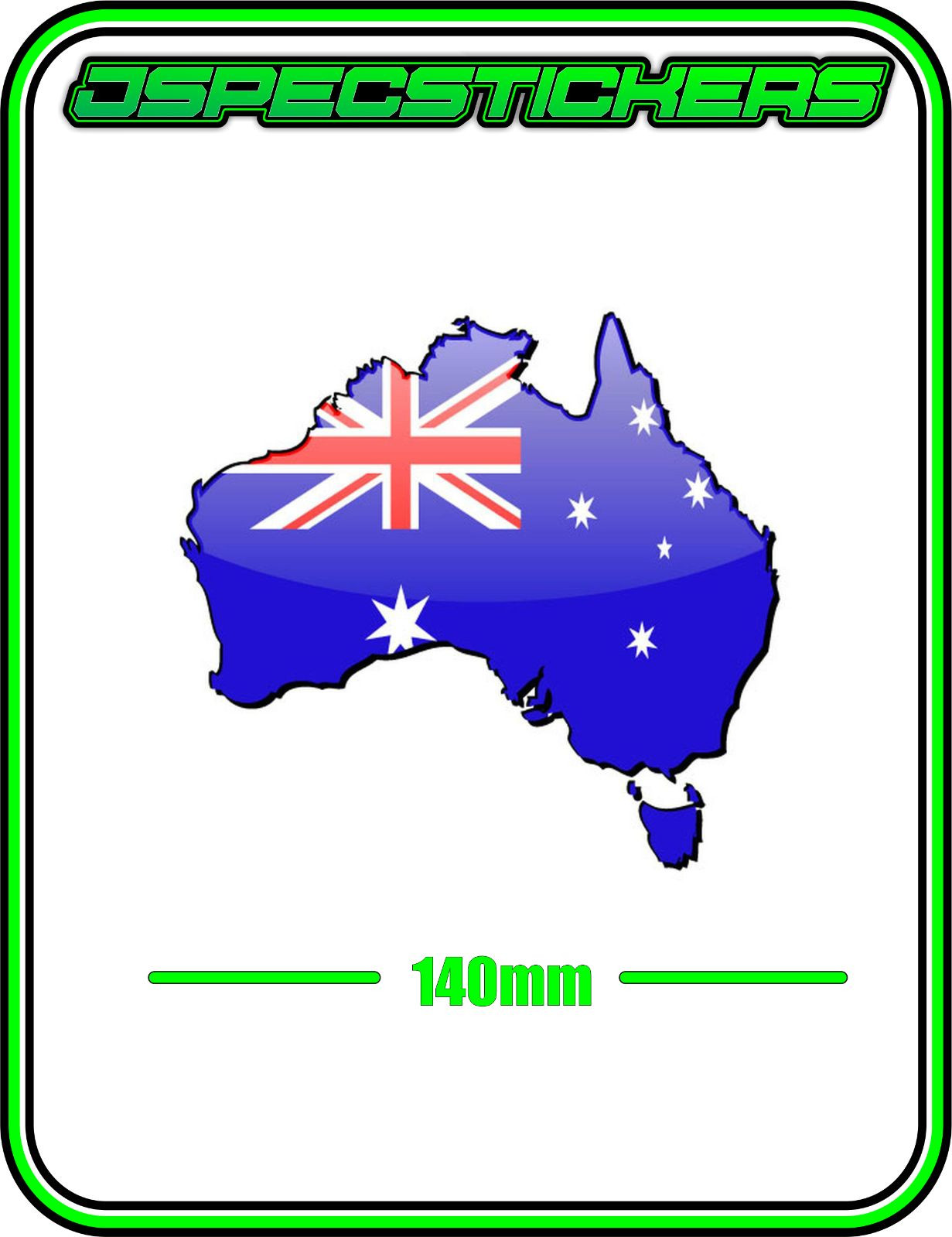 AUSTRALIA MAP STICKER VINYL DECAL PRINTED CUSTOM FLAG IN MAP AUSSIE ...