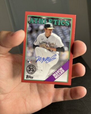 2023 Topps Mason Miller 1988 Topps Red 35th Anniversary On card Auto RC ...