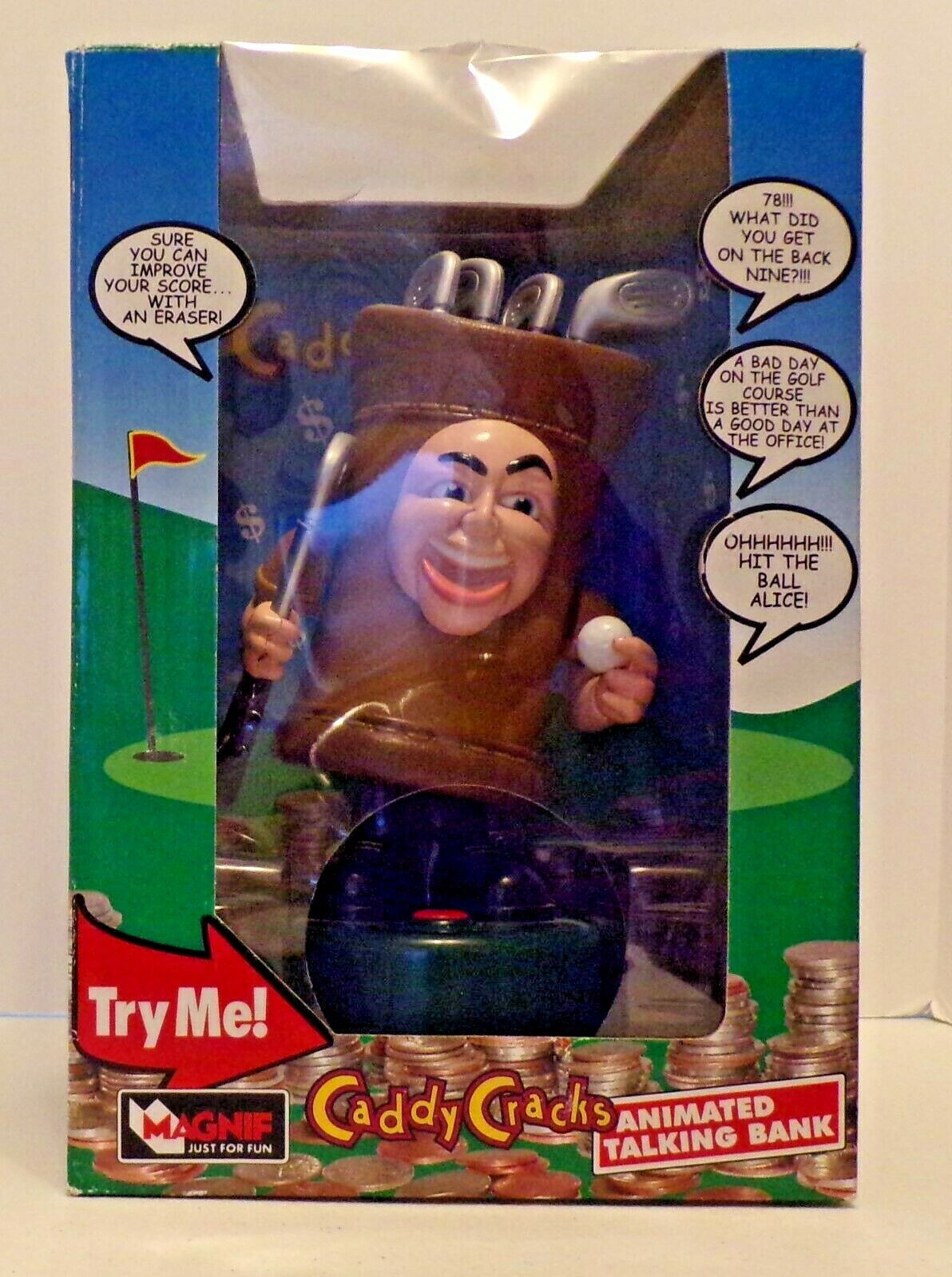 Caddy Cracks Animated Talking Bank, CaddyCracks - "New In Box", Mag-Nif ...