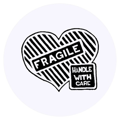 24 x 40mm Round 'Fragile' Stickers (SK00003751) | eBay
