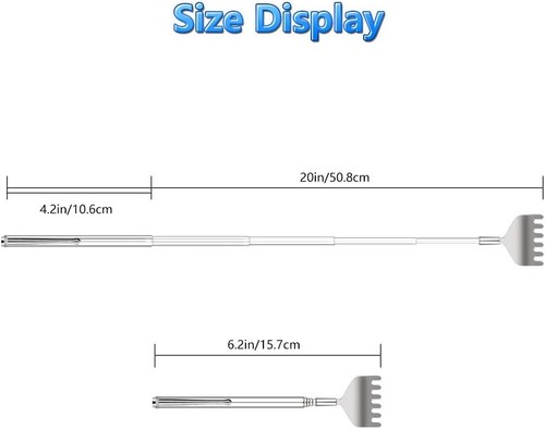 Extendable Back Scratcher for Men 3 Pack Portable Telescopic Metal ...