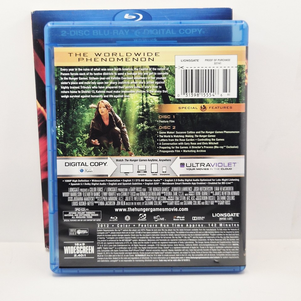 The Hunger Games Blu-Ray 2 Disc with Sleeve | eBay