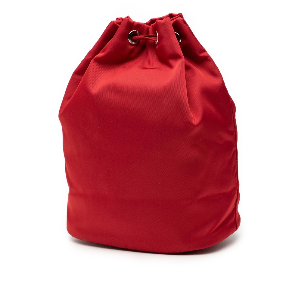 Authenticated Prada Tessuto Drawstring Red Nylon Fabric Pouch | eBay