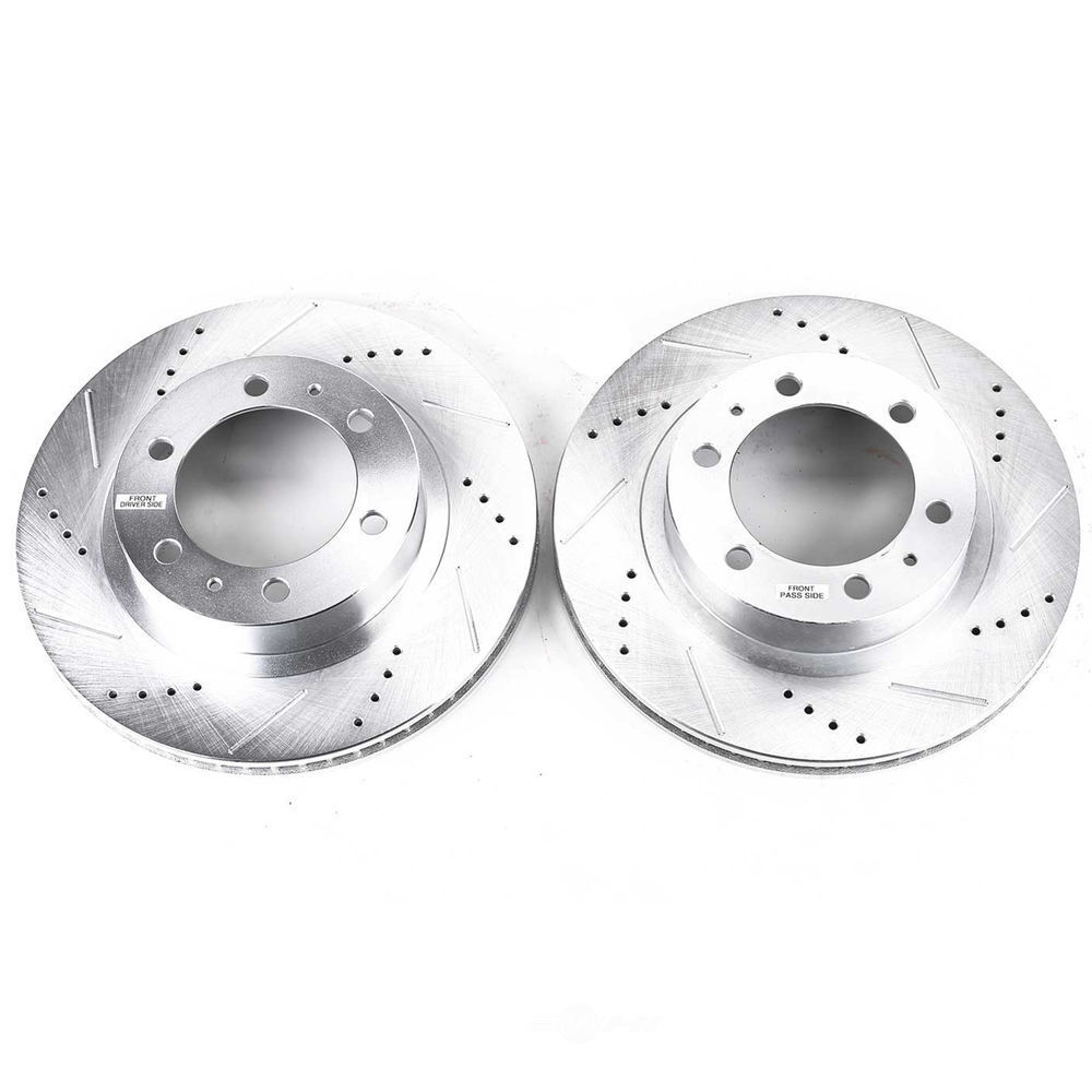 Disc Brake Rotor Set-Front Drilled, Slotted and Zinc Plated Brake Rotor ...