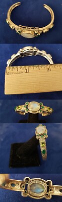 Nicky Butler Sterling Silver Peridot Emerald Moonstone Cuff Bracelet ...