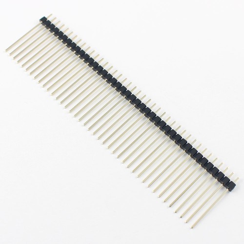100Pcs Gold Plated 2mm 2.0mm Pitch 40 Pin Single Male Long Header Strip ...