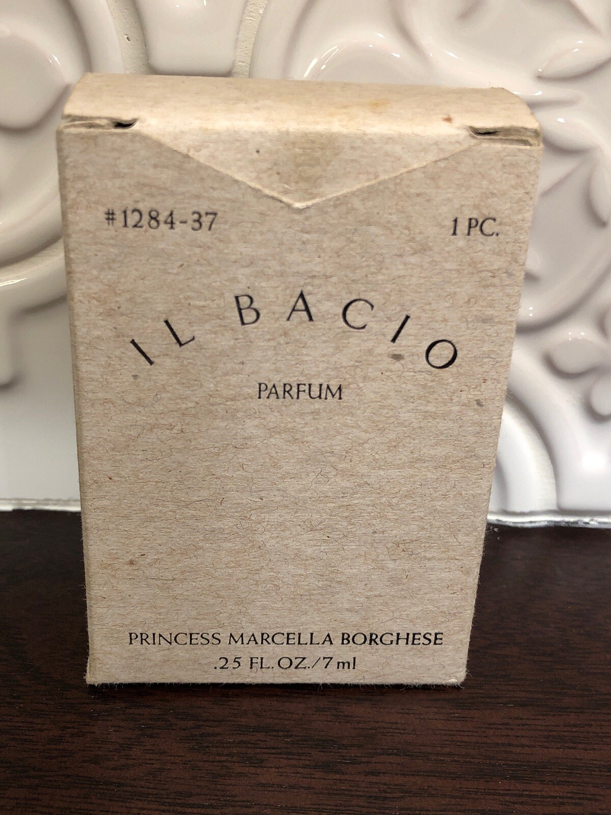 PARFUM 1/4oz Vintage pure perfume IL BACIO Marcella Borghese Glass Top ...