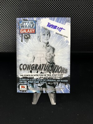 Luke Skywalker AUTOGRAPH TOPPS STAR WARS Galaxy 2011 Sketch Card 1/1 ...
