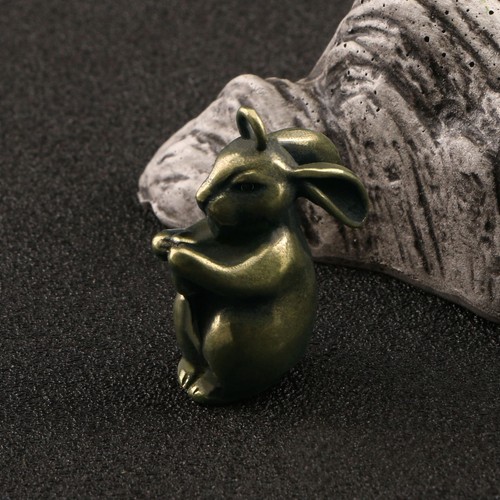 Solid Brass Rabbit Pendant Figurine Small Statue Home Ornament ...