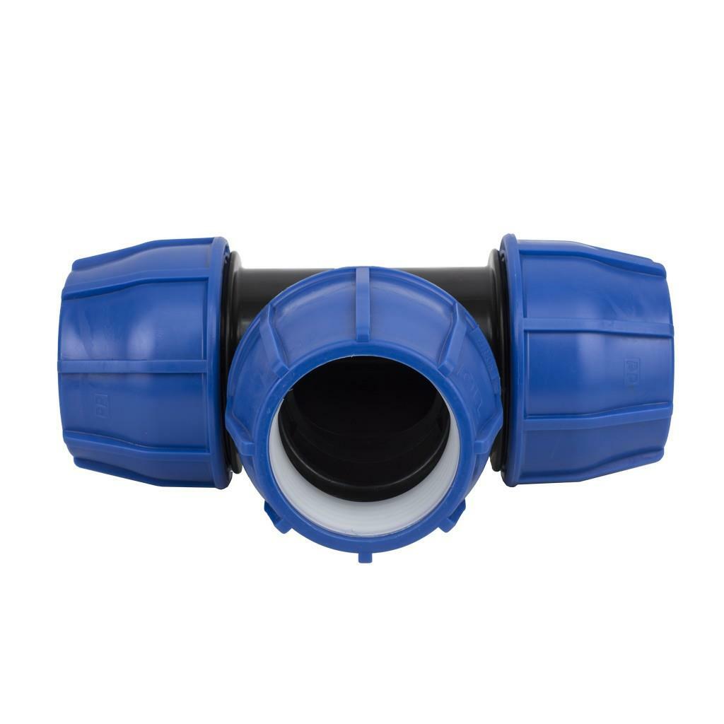 63mmPE * 63mmPE*63mmPE METRIC BLUE LINE POLY PIPE TEE NMB377 Large ...