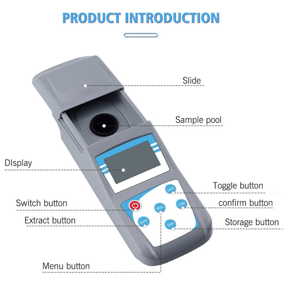 ZD-2A Microcomputer Handheld Portable Turbidity Meter Digital Display ...