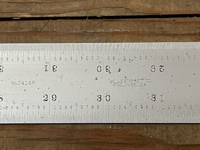 Starrett C416R-60 Heavy Spring Tempered Steel Steel Rule IN STOCK- RARE ...