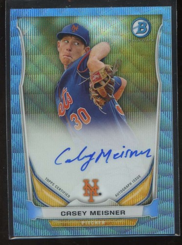 Casey Meisner Rookie Auto 22/50 Refractor Blue Wave 2014 Bowman Chrome ...