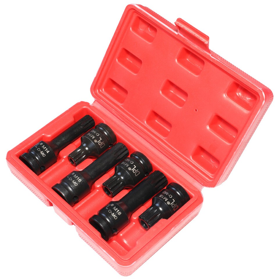 vw audi 6pc 1/2" DR Impact Star Torx Bit Socket Set T55 T60 T70 T80 T90 ...