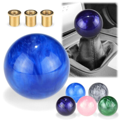 Marble Style Round Ball Shift Knob Universal Gear Shifter Head with 3 ...
