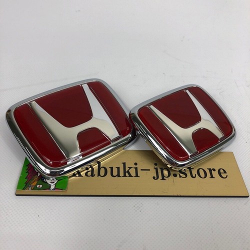 Honda Genuine Civic EK9 Type-R Front and Rear Emblems Red Badge Set OEM ...