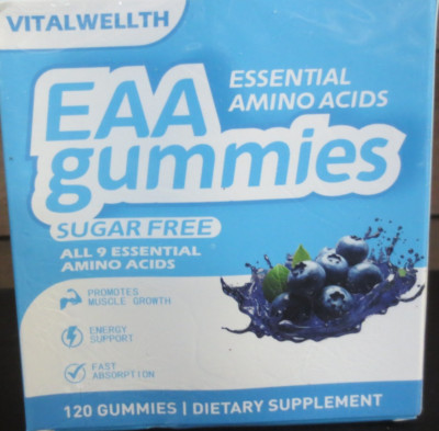 VITALWELLTH EAA Gummies 120 Gummies - 120 GUMMIES - BLUE RASPBERRY | eBay