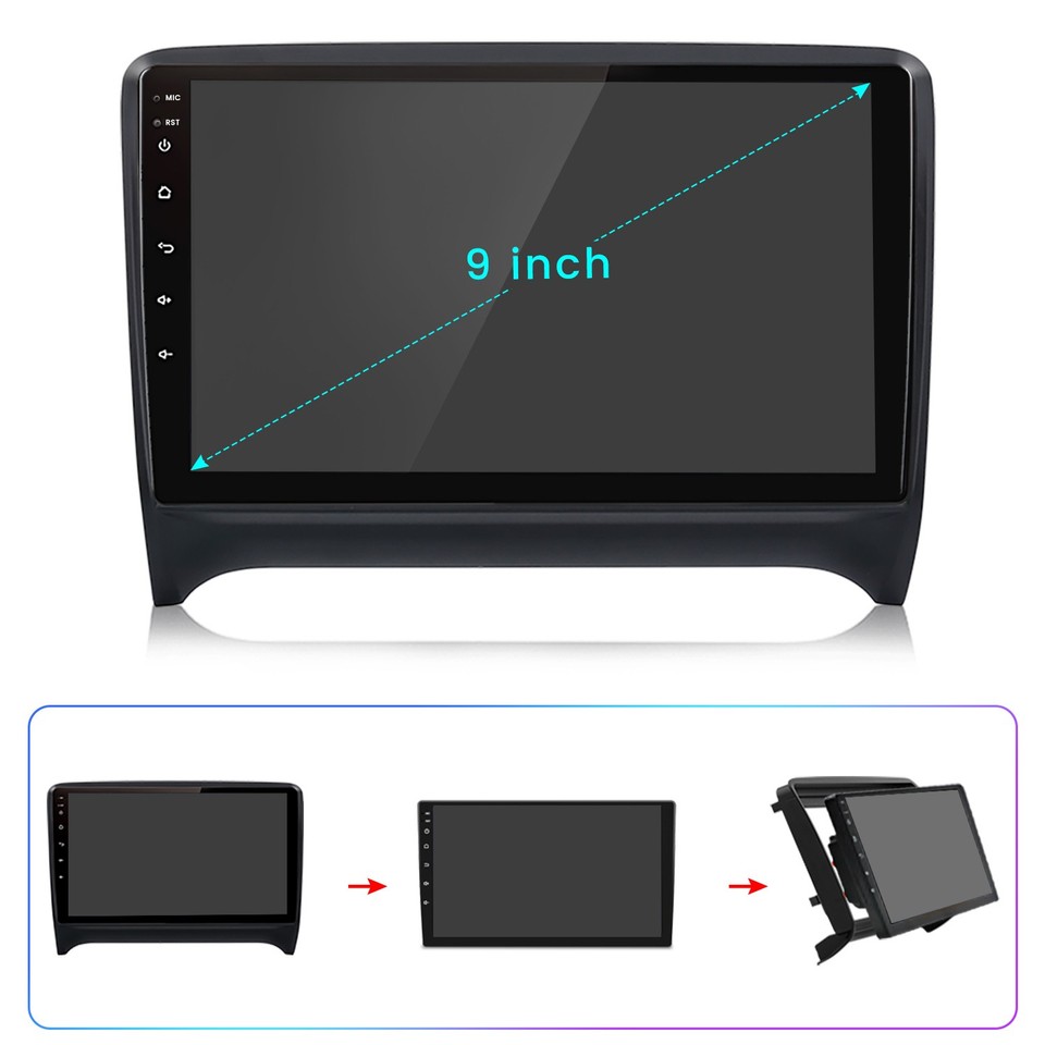 For Audi TT MK2 2006-2014 Carplay Android 14 Car Radio Stereo GPS Sat ...