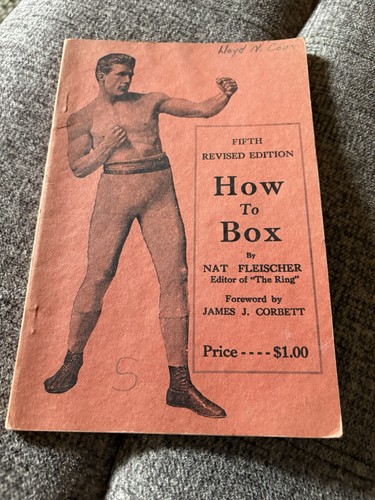 Vintage 1942 Boxing book Nat Fleischer How To Box James Corbett ...