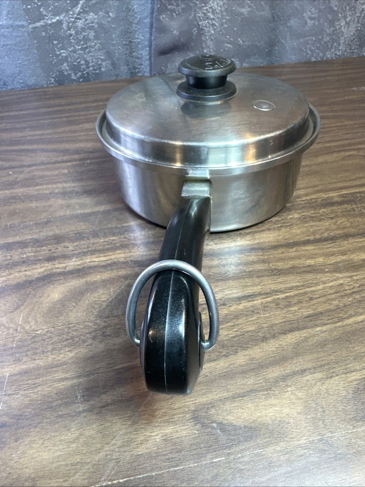 Saladmaster 18-8 Tri-Clad Stainless Steel 8" Skillet W Vapo Lid 3” Deep ...