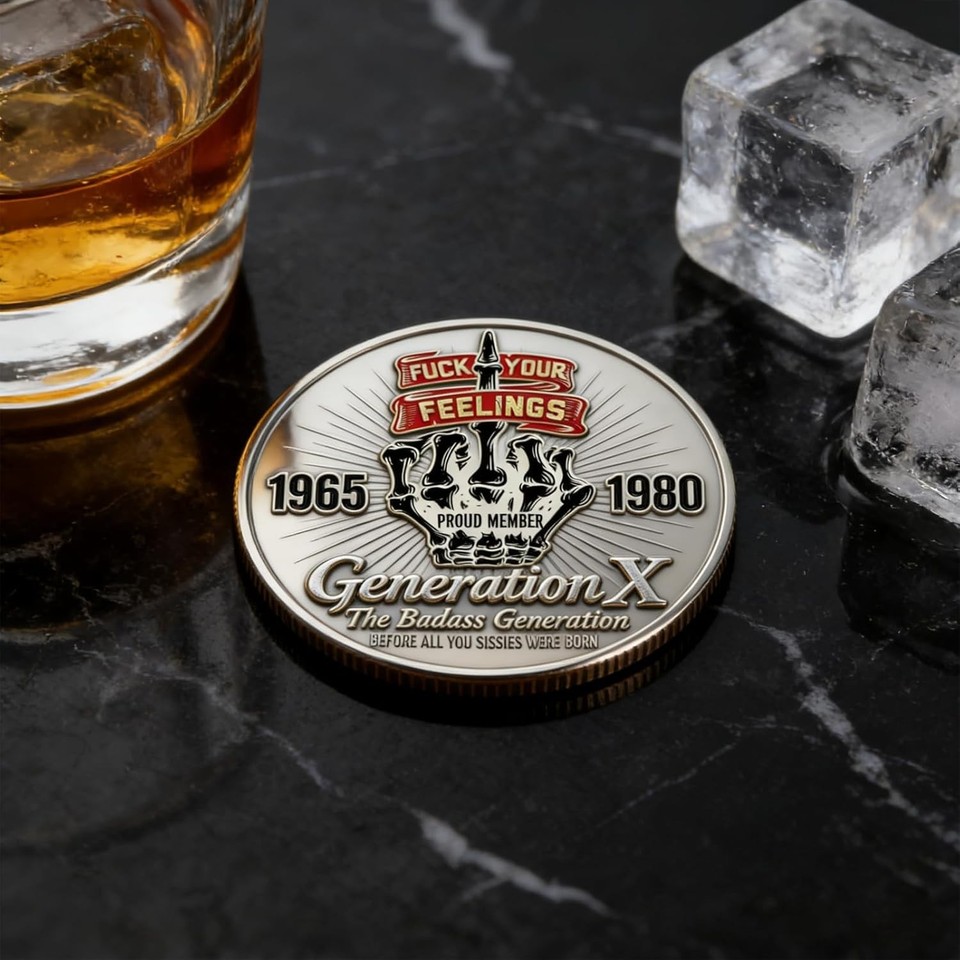 1/5PCS Gen X Skull Coin, Vintage Generation X Commemorative Coin | eBay