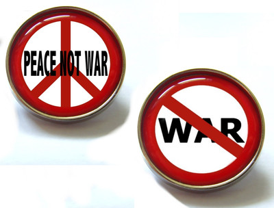 ANTI-WAR PEACE NOT WAR CND STOP WAR ANTI CONFLICT LAPEL PIN BADGE TIE ...