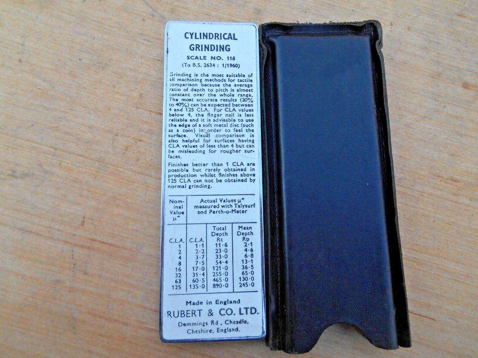 FOWLER / RUBERT & CO. CYLINDRICAL GRINDING SCALE , NO. 116 , FOWLER 52 ...