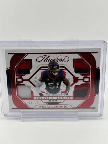 2023 Panini Flawless Will Anderson Jr. Rookie Showcase Quad Patch /15 ...