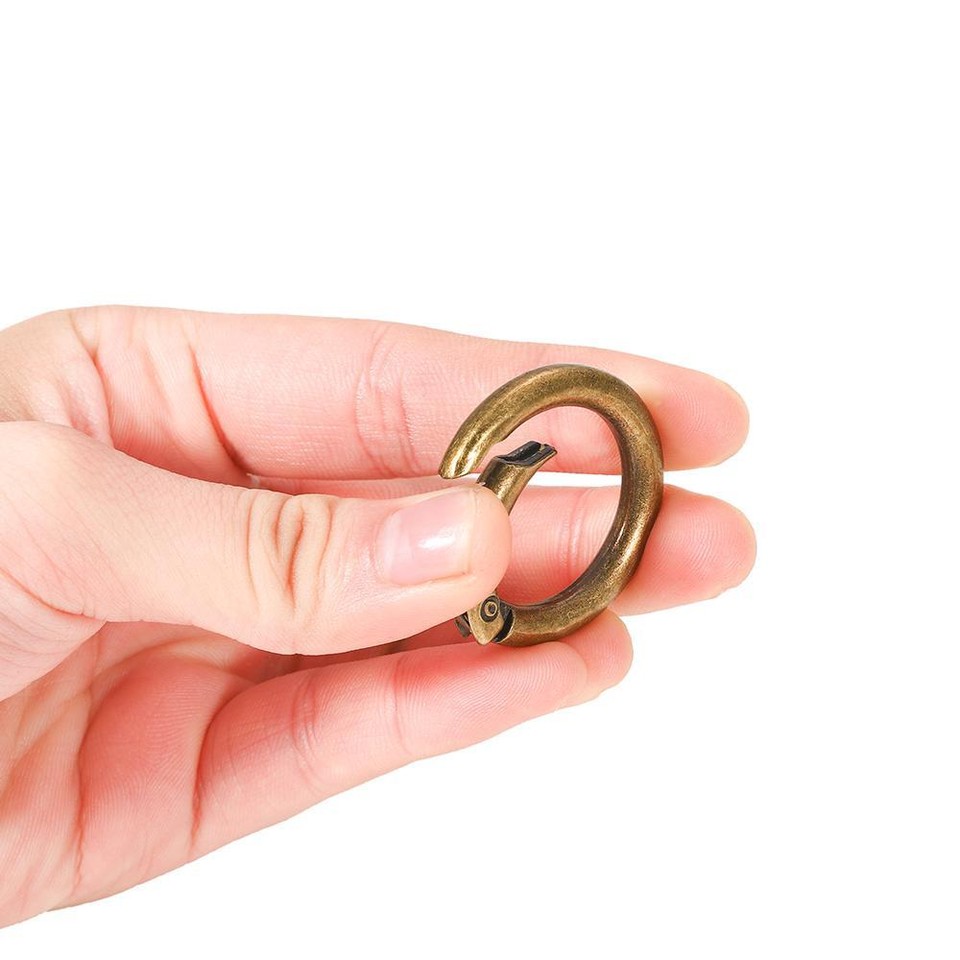 5pcs/lot O Ring Clasp Metal Spring Gate Keyring Buckles Clips Carabiner ...