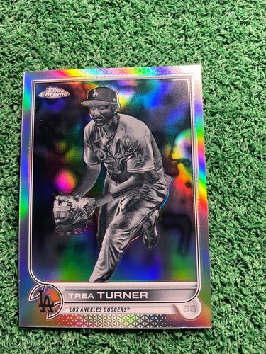 2022 Topps Chrome Negative Refractor #190 Trea Turner Dodgers | eBay