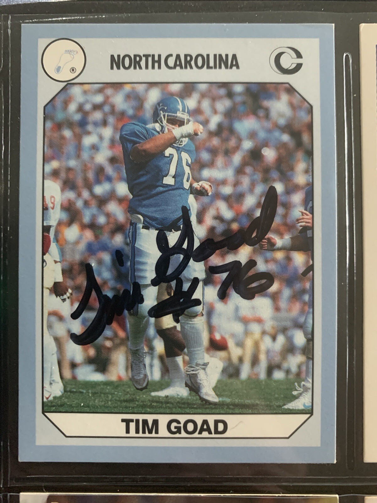 2 Tim Goad autographed football cards | eBay