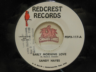 Sandy Hayes - Early Morning Love / Don't Shed No Tears, 45 RPM EX (19I ...